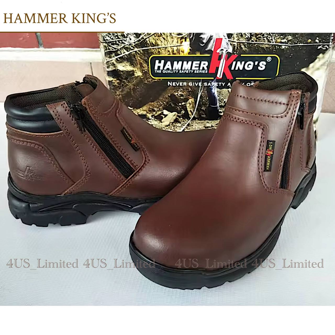 Hammer King Safety Shoes HK 13013 Steel Toe Cap Steel Mid Plate sole ...