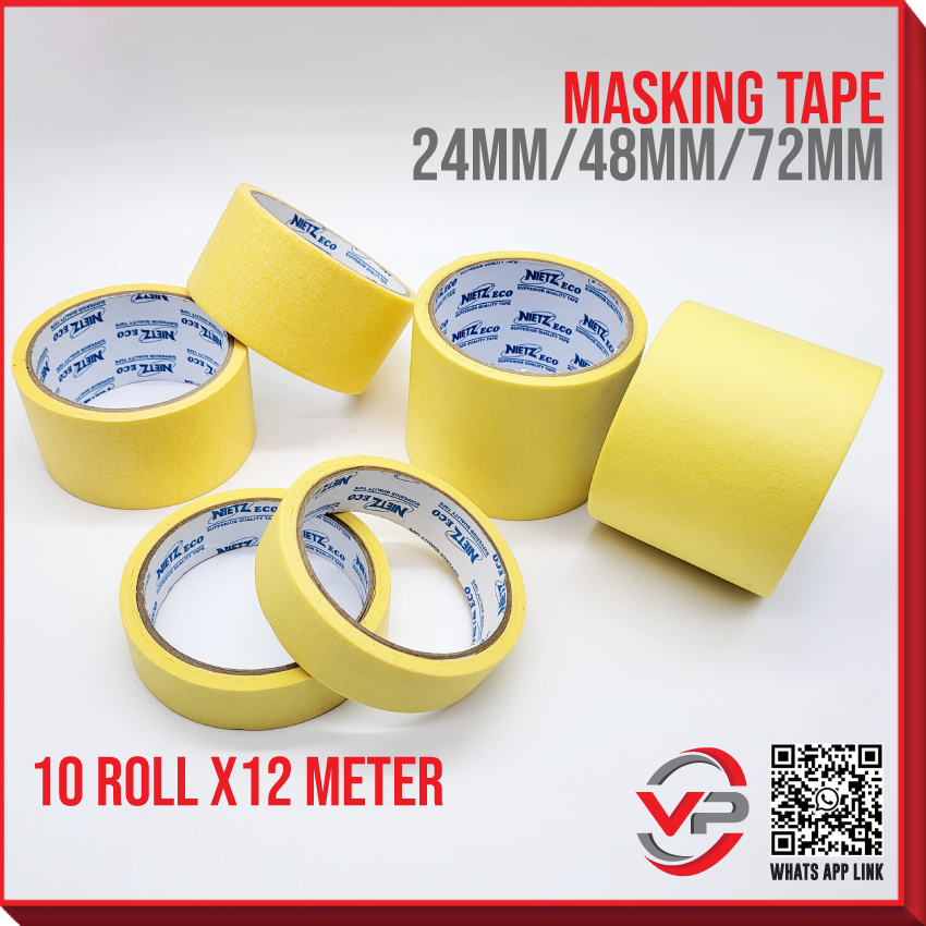 MASKING TAPE YELLOW TAPE PAPER TAPE MULTIPURPOSE KERTAS PACKAGING TAPE ...