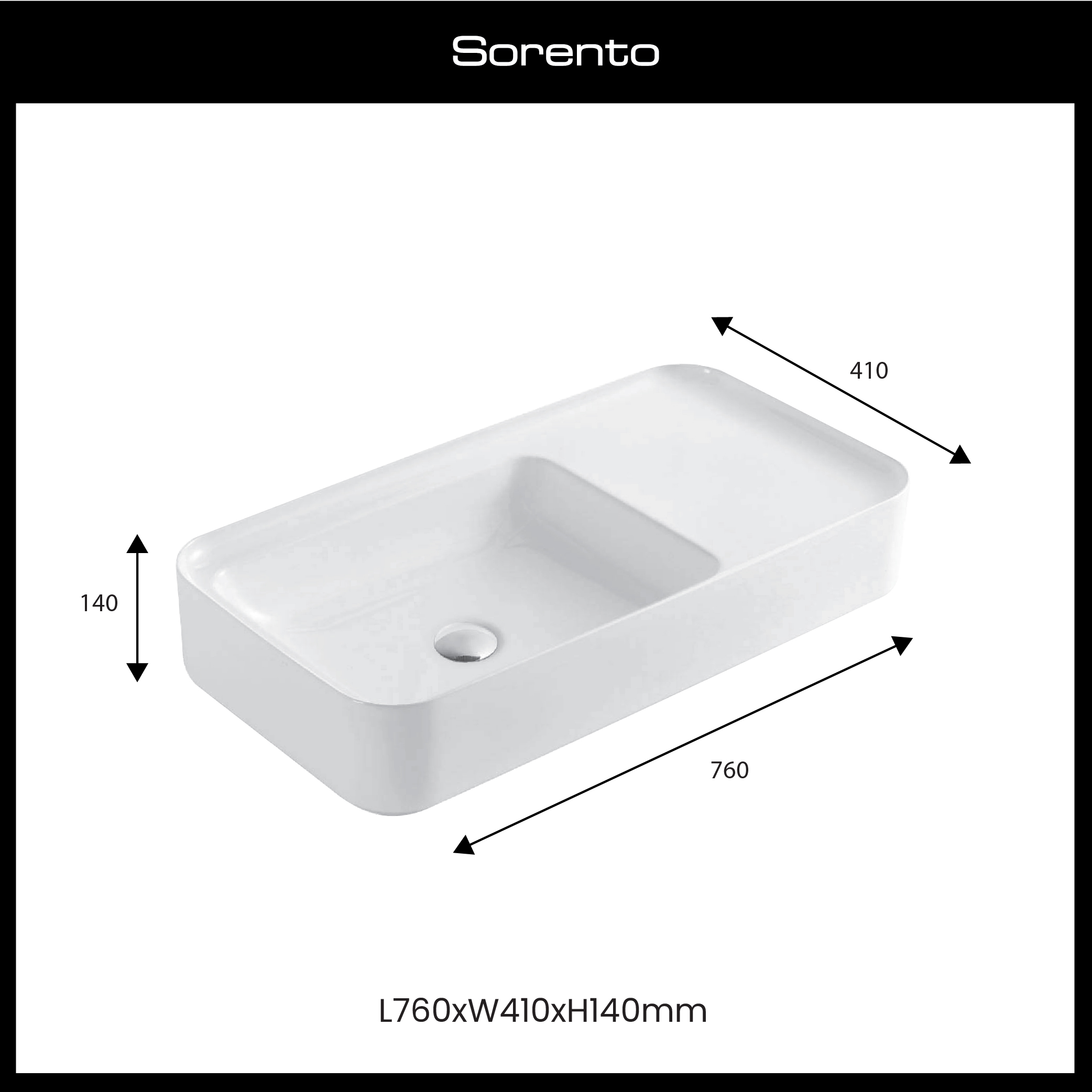SORENTO Counter top Wash Basin Sinki Bilik Air Ceramic Bathroom sink ...
