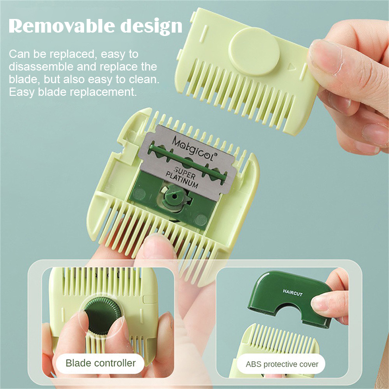 2IN1 Baby Hair Trimmer Portable Hair Bangs Trimmer Comb Hair Thinning ...