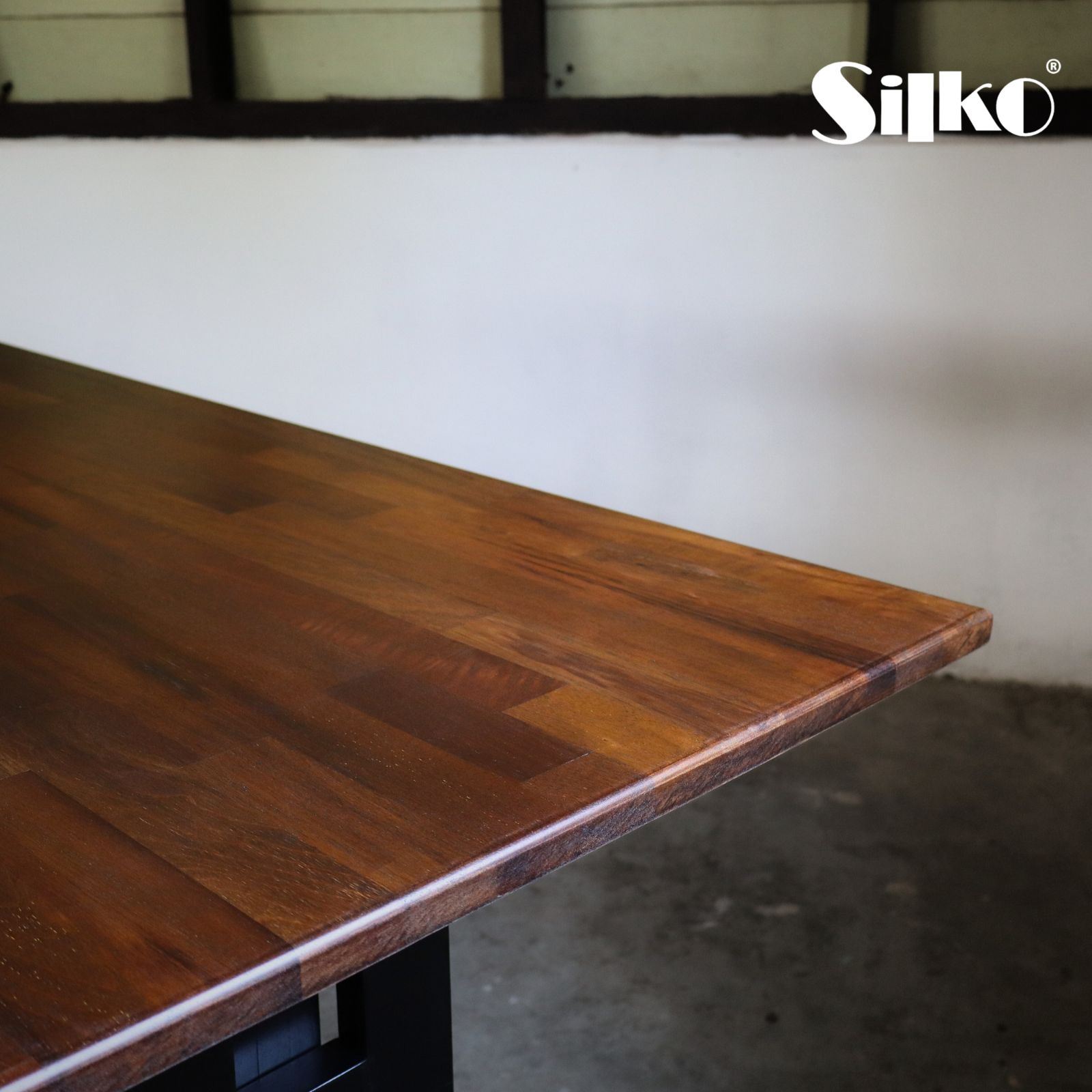 Itzel Table with MERBAU Tabletop 100% solidwood for working table study ...