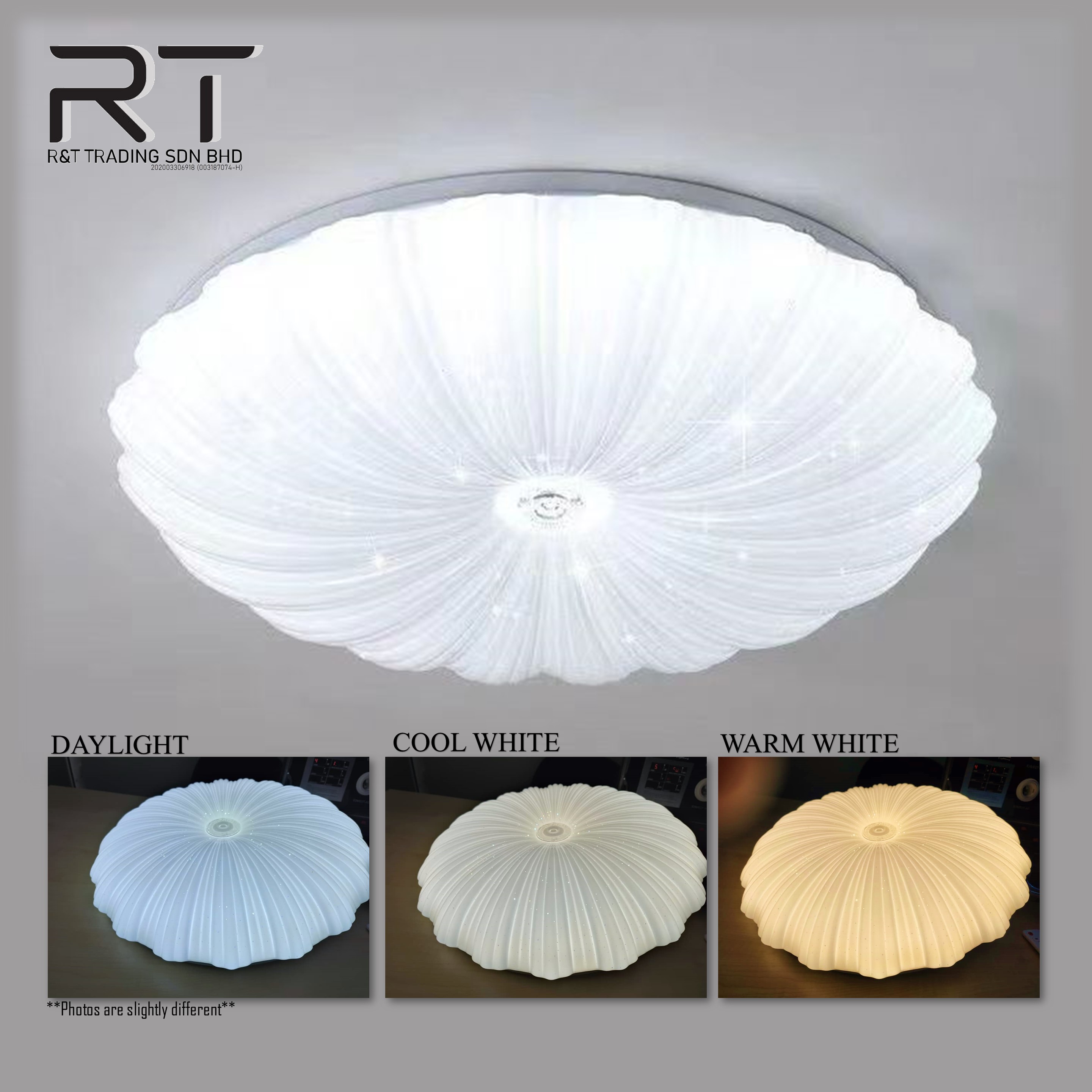 3 Colors with remote control LED Ceiling Light 60W 16"400mm/96W 19 ...