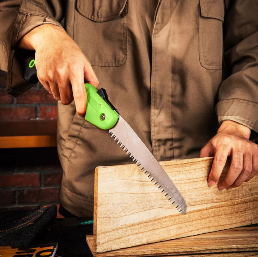 DELI DL580618 Folding Saw 7" Tree Branches Wood Gergaji Lipat Potong ...