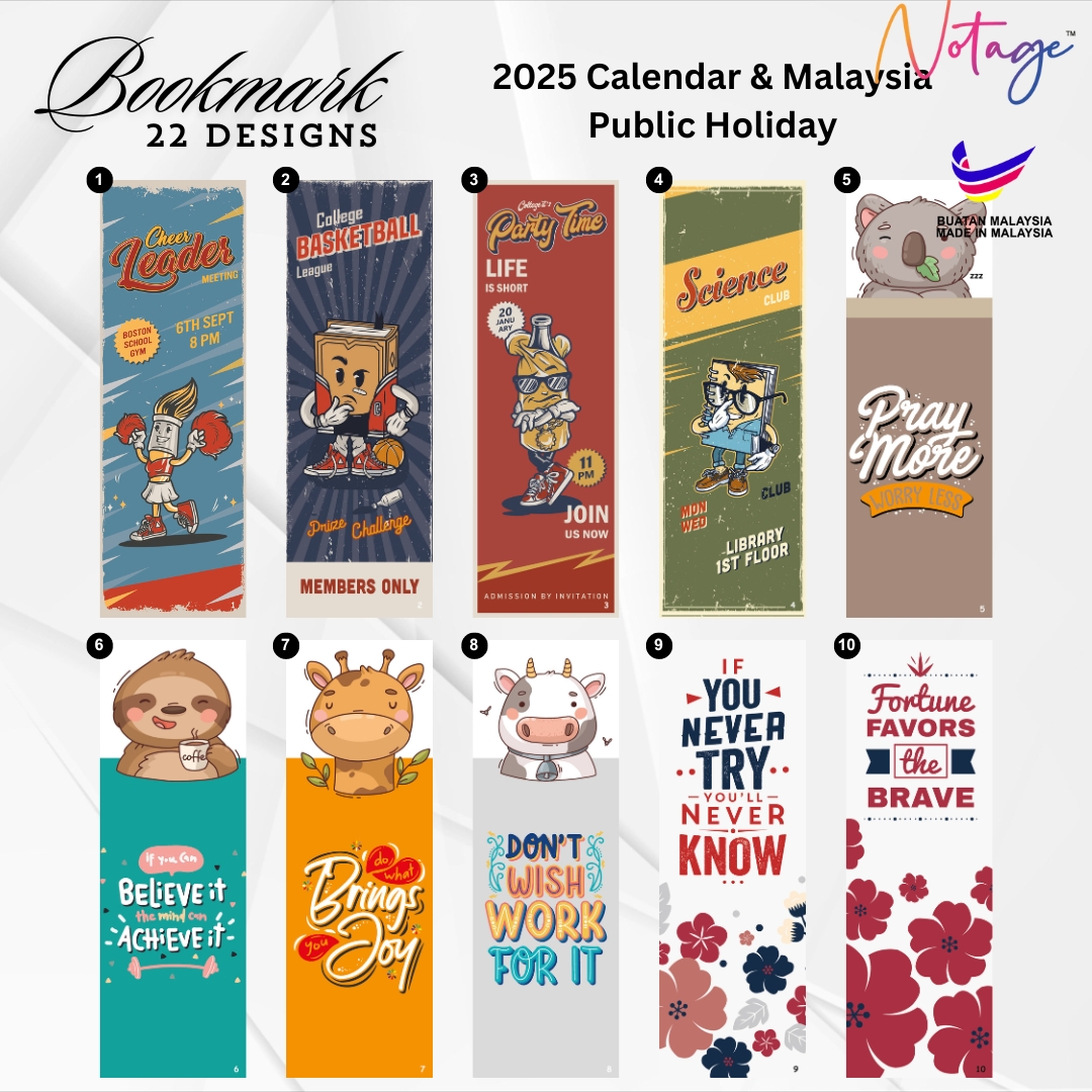 Bookmark Calendar 2025 Small Gift Doorgift Kalendar Murah Cute Bookmark ...