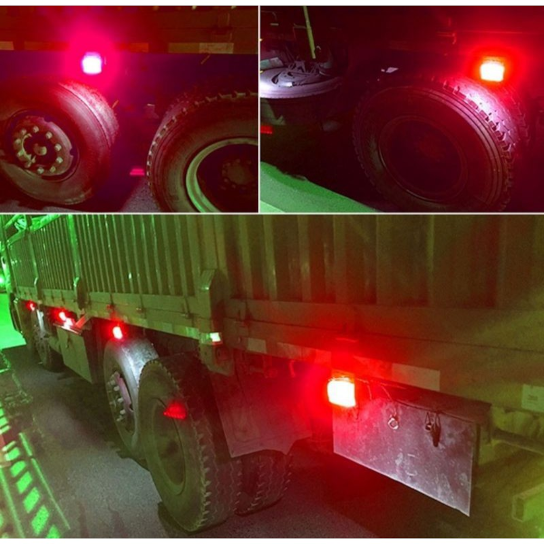 12V - 24V Lorry Truck Trailer Side Marker Led Lamp Light Round 7 Led ...