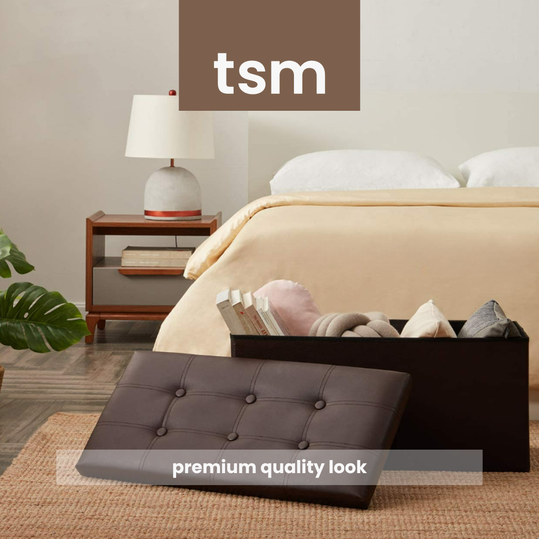 TSM 100L Leather Storage Long Bench | 2 in 1 Sit and Store | Kotak ...