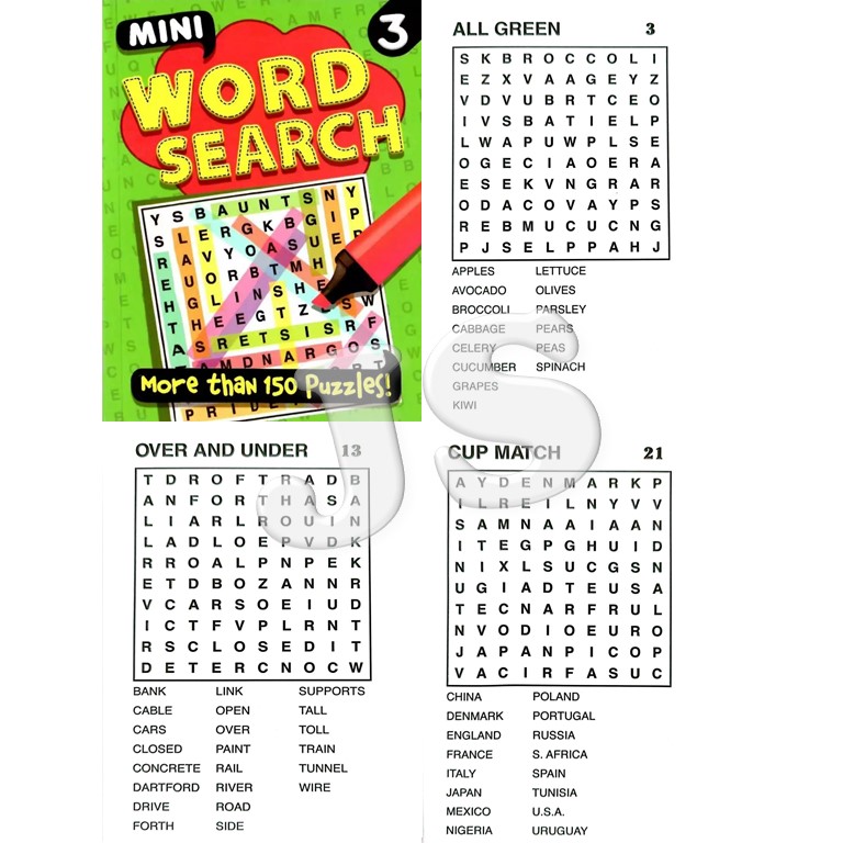 MINI WORD SEARCH BOOK 1-4 | MINI SUDOKU AMAZING | AWESOME | MAJESTIC ...