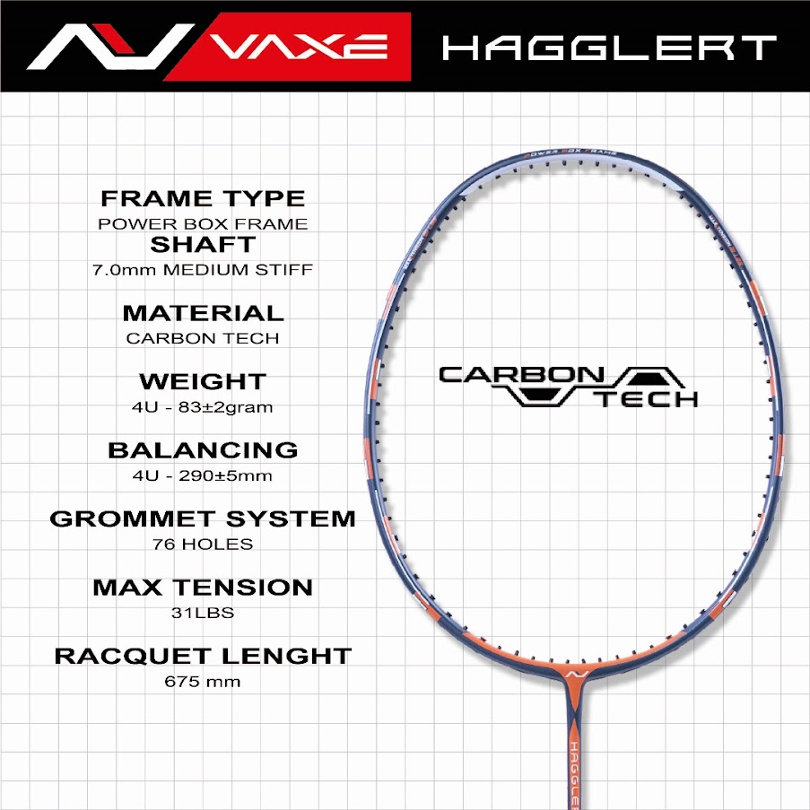 VAXE Racket HAGGLERT ( 100% Original ) | Shopee Malaysia