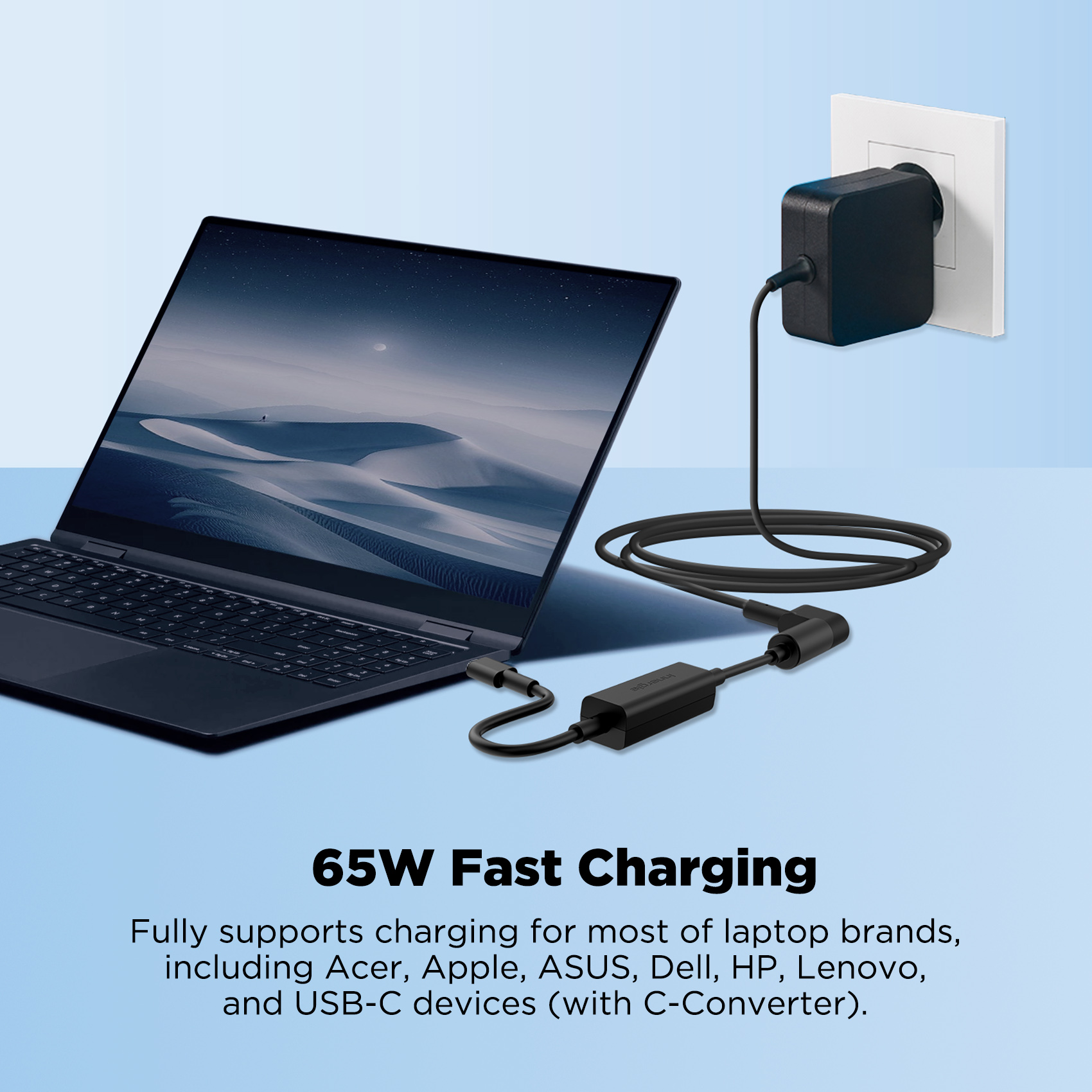 Innergie T6 65W Laptop Charger / Power Adapter, with 100W C-Converter ...