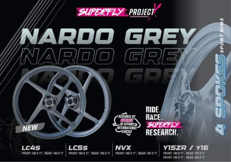 Superfly Project X Sport Rim 4 Batang NVX AEROX Y15ZR Y16ZR ABS Nmax ...