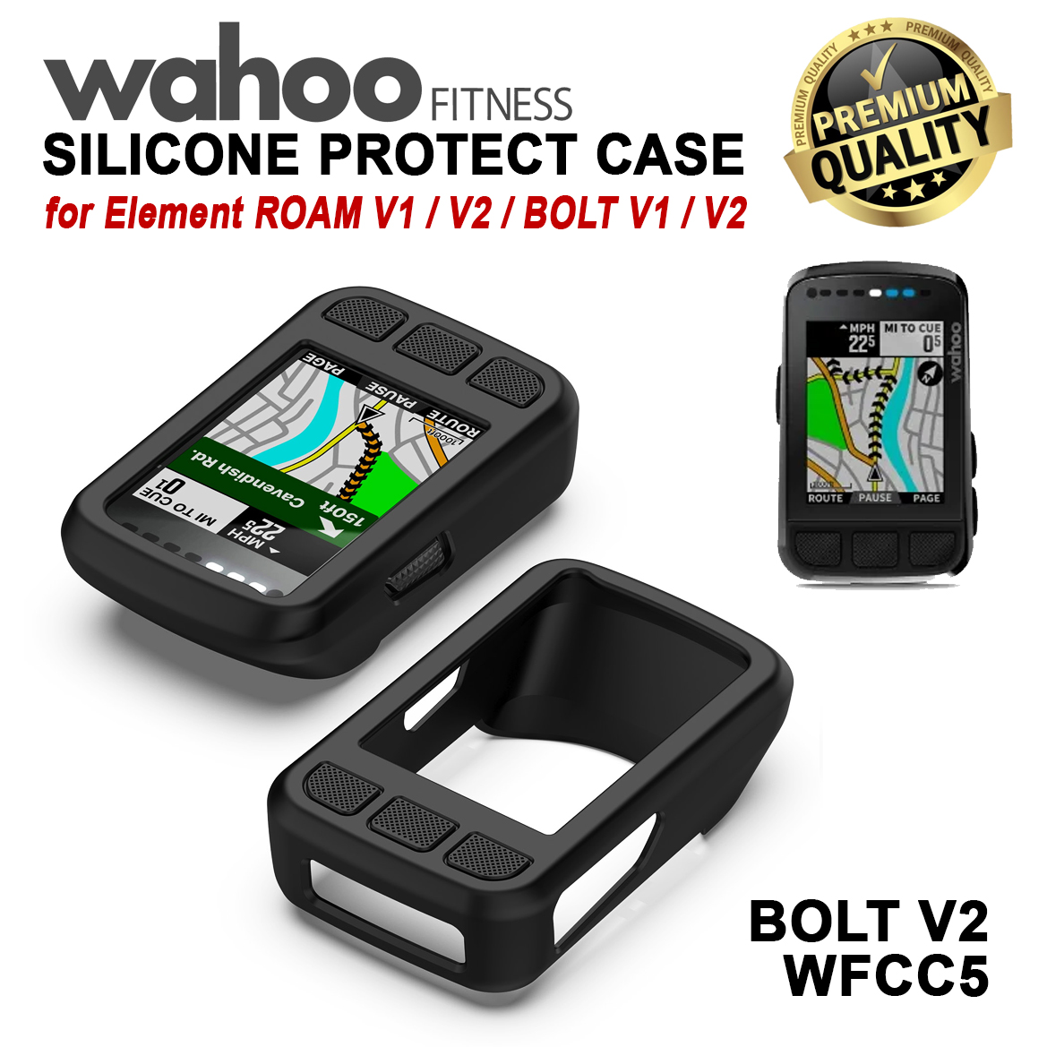 WAHOO Fitness Element Bolt Roam V1 V2 Bike Computer Silicone Case ...