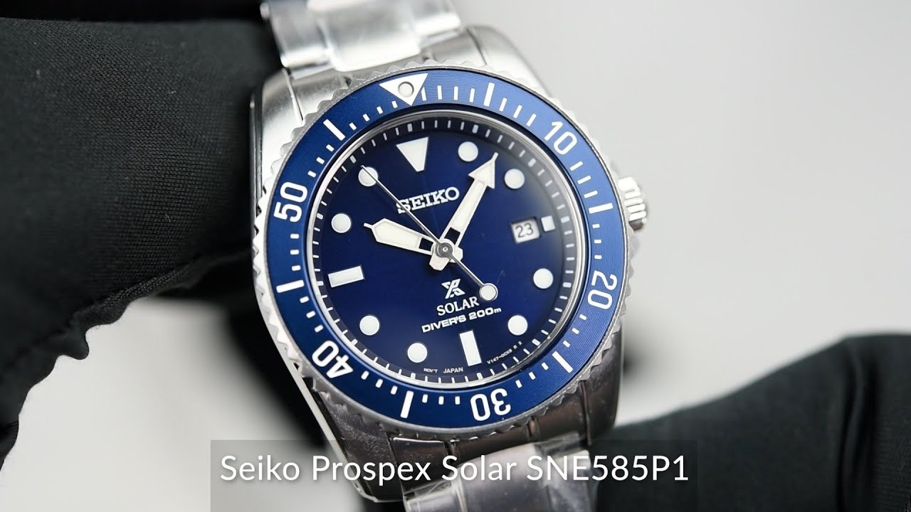 Seiko Prospex SNE585P1 Compact Solar Power Scuba Diver's Sapphire ...