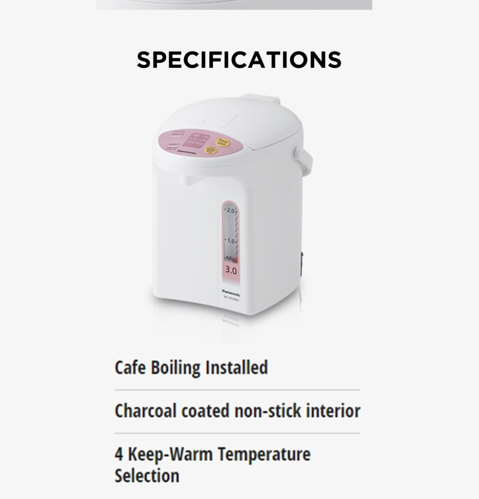 [𝐅𝐑𝐄𝐄 𝐃𝐄𝐋𝐈𝐕𝐄𝐑𝐘] PANASONIC NC-EG3000 (3.0L) Thermo Pot Flask NC-EG3000PSK 6 Hours Keep Warm Timer ...