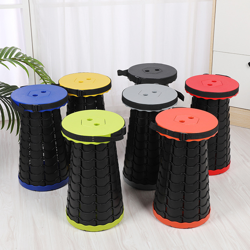 𝐄𝐗𝐓𝐄𝐍𝐃𝐀𝐁𝐋𝐄 》Telescopic Portable Stool Queue Seat Camping Picnic Fishing ...