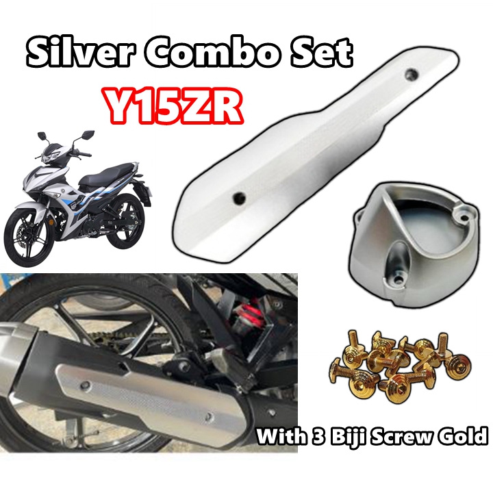 Y15ZR V1 V2 Sliver Plain Exhaust Exzos Cover Vietnam Muffler Protector ...