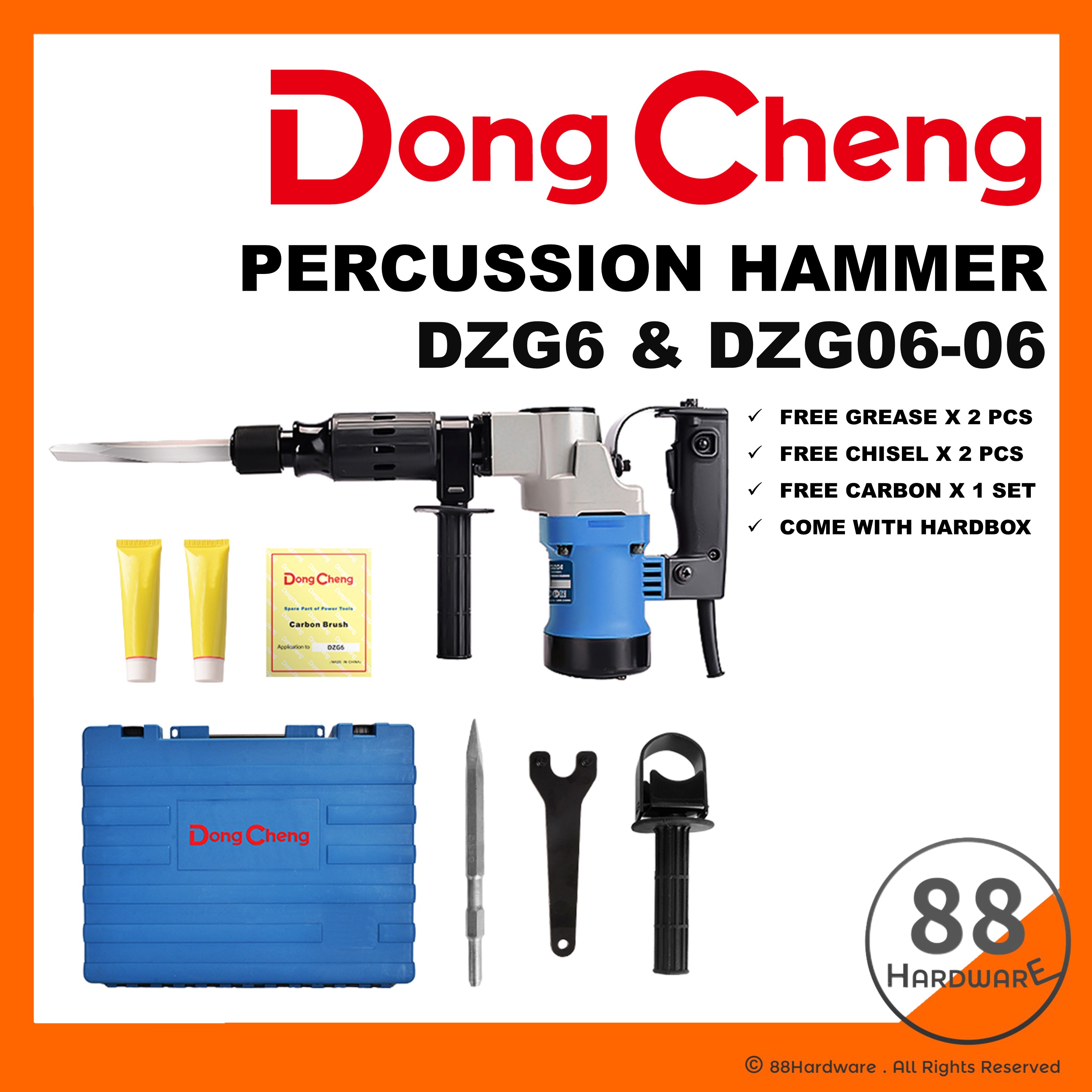 DONGCHENG Percussion Hammer DZG6 1050W 1350W DZG06-06 / Mesin Breaker ...