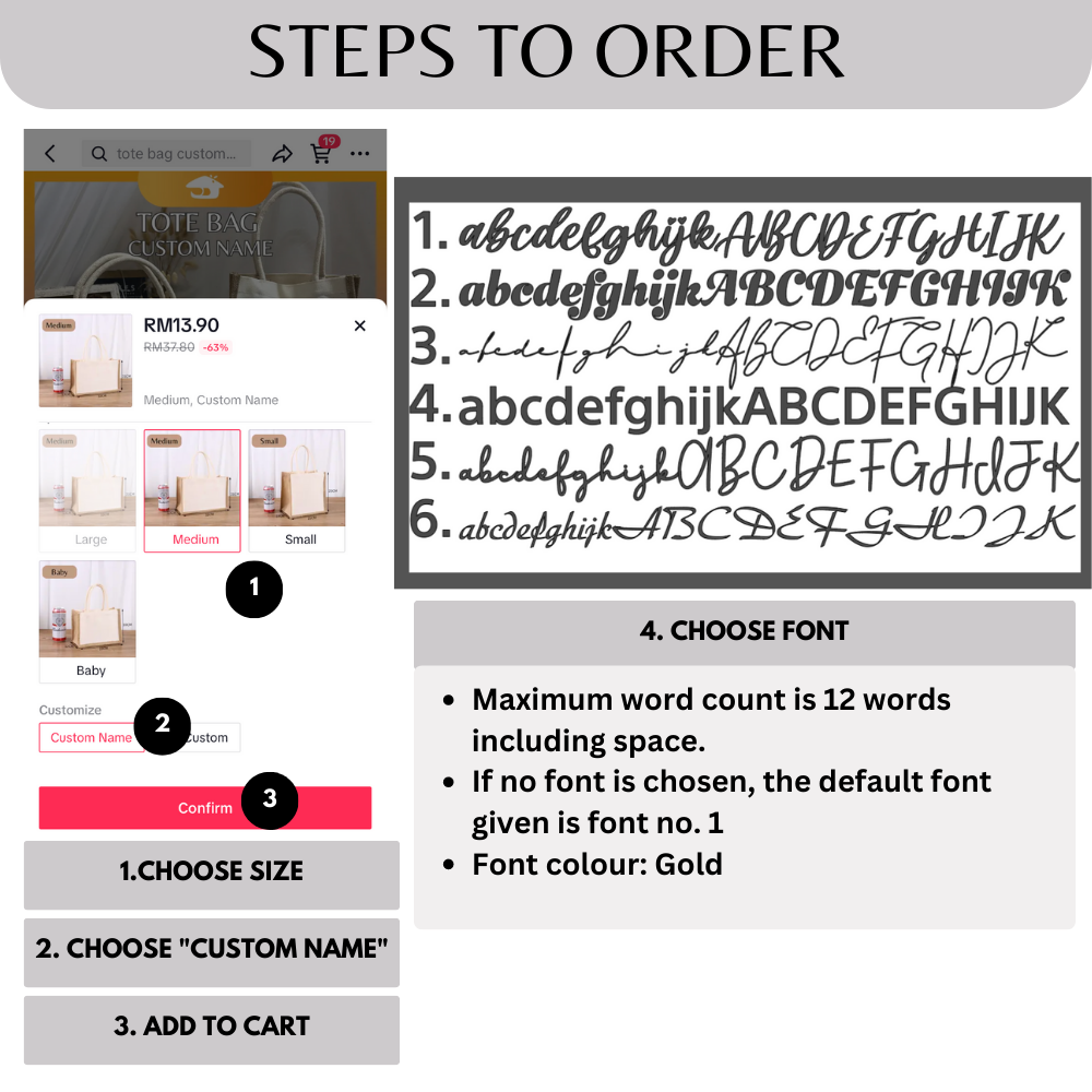 Jute Bag - DAYDREAM Women Bag Beg Woman Customize Name Custom Nama ...