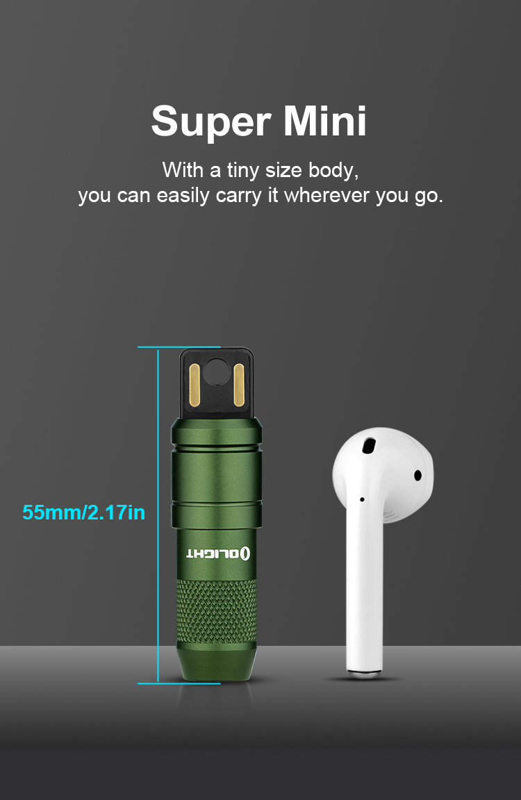 Olight imini 2 Rechargeable Mini Flashlight Instant Activation Camping ...