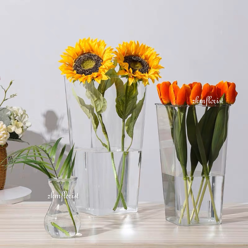 ACRYLIC VASES Plastic Vases Flower Vase Home Decorative Small Vase ...