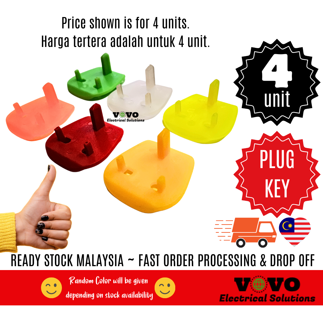 4 UNITS Plastic Safety Plug Key 2 Pin Converter / 2 Pin Plug Key switch ...