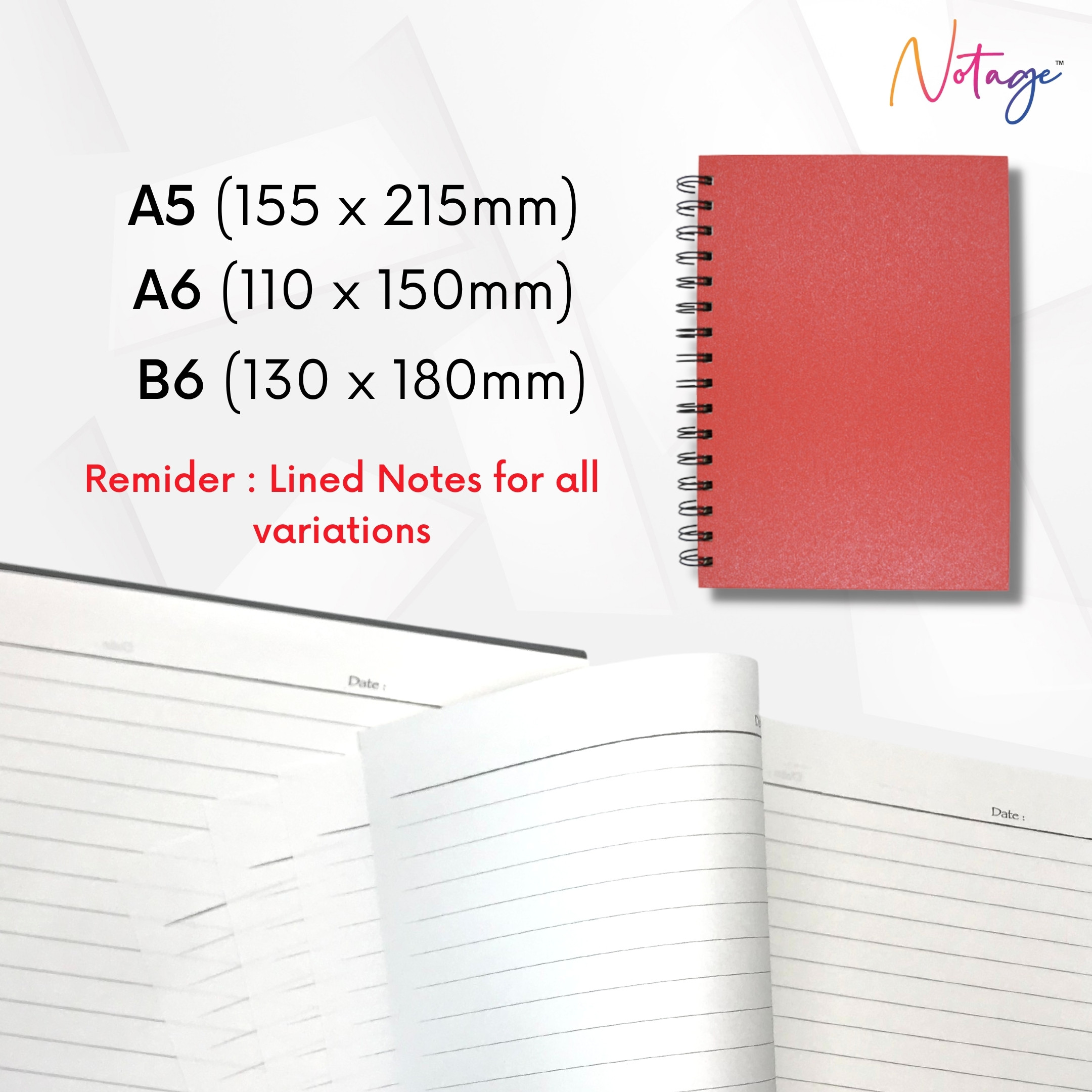 Hard Cover Lined Notebook A5 B6 Minimalist Notebook Wire-O Binding ...