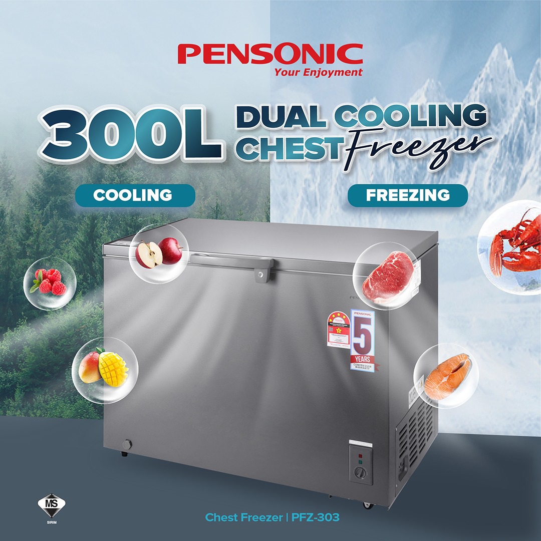 [NUR] 299L Chest Freezer (Cooling & Freezing) | PFZ-303 (Pembeku Dada ...