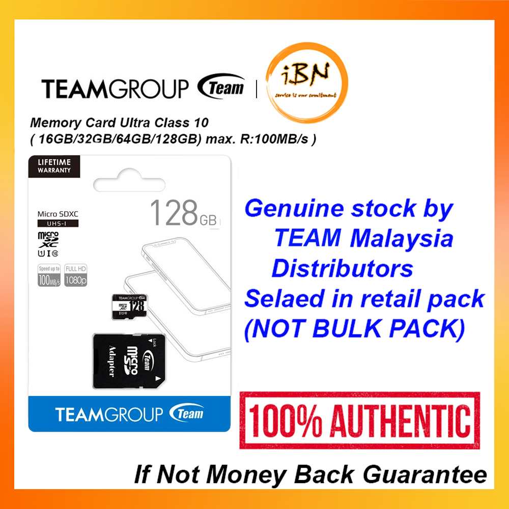 TEAMGROUP Micro SD (16GB/32GB/64GB/128GB) SDXC UHS-I Class 10 CARD ...