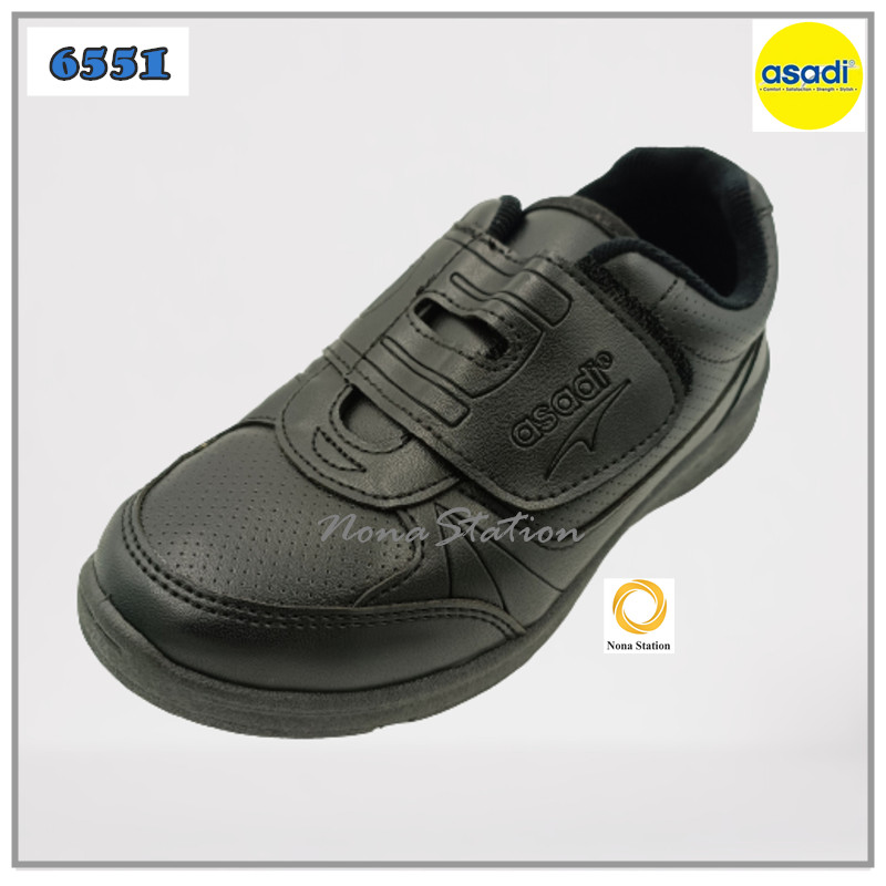 NS ASADI 6551 Kasut Sekolah Hitam PVC Size 9/6 School Black Shoes PVC ...