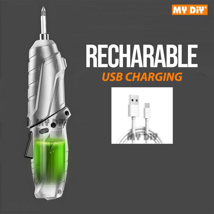 MYDIYHOMEDEPOT - Allefix 48pcs 4.8V Cordless Screwdriver Drill USB ...