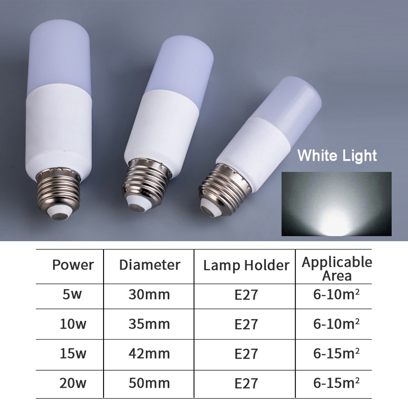 💡E27 LED Stick Bulb 5W 10W 15W 20W LED Light Bulb Energy-Saving Light Bulb LED Downlight Light ...