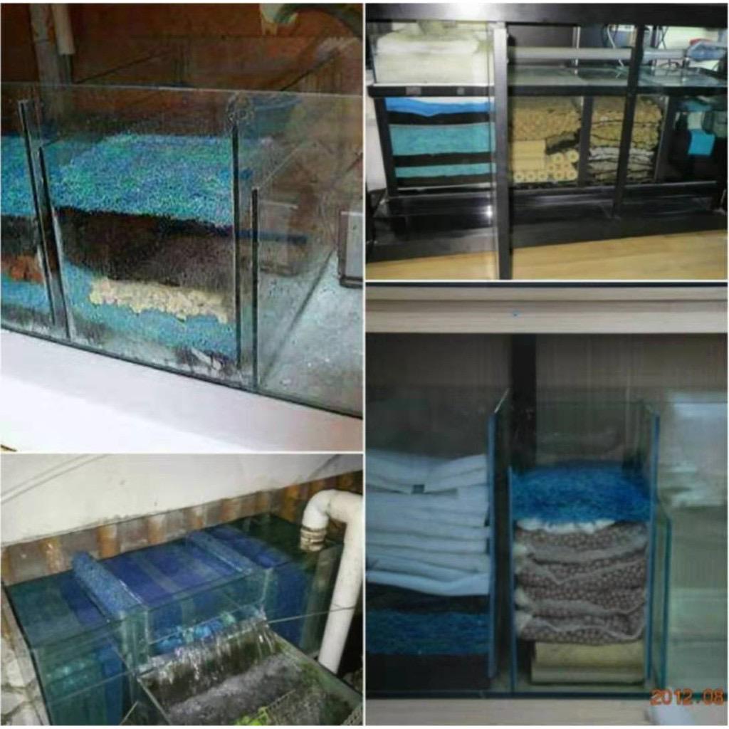 Japan Bio Filter Wool Mat Sponge Blue Green Mix Color 100cm x 50cm x ...