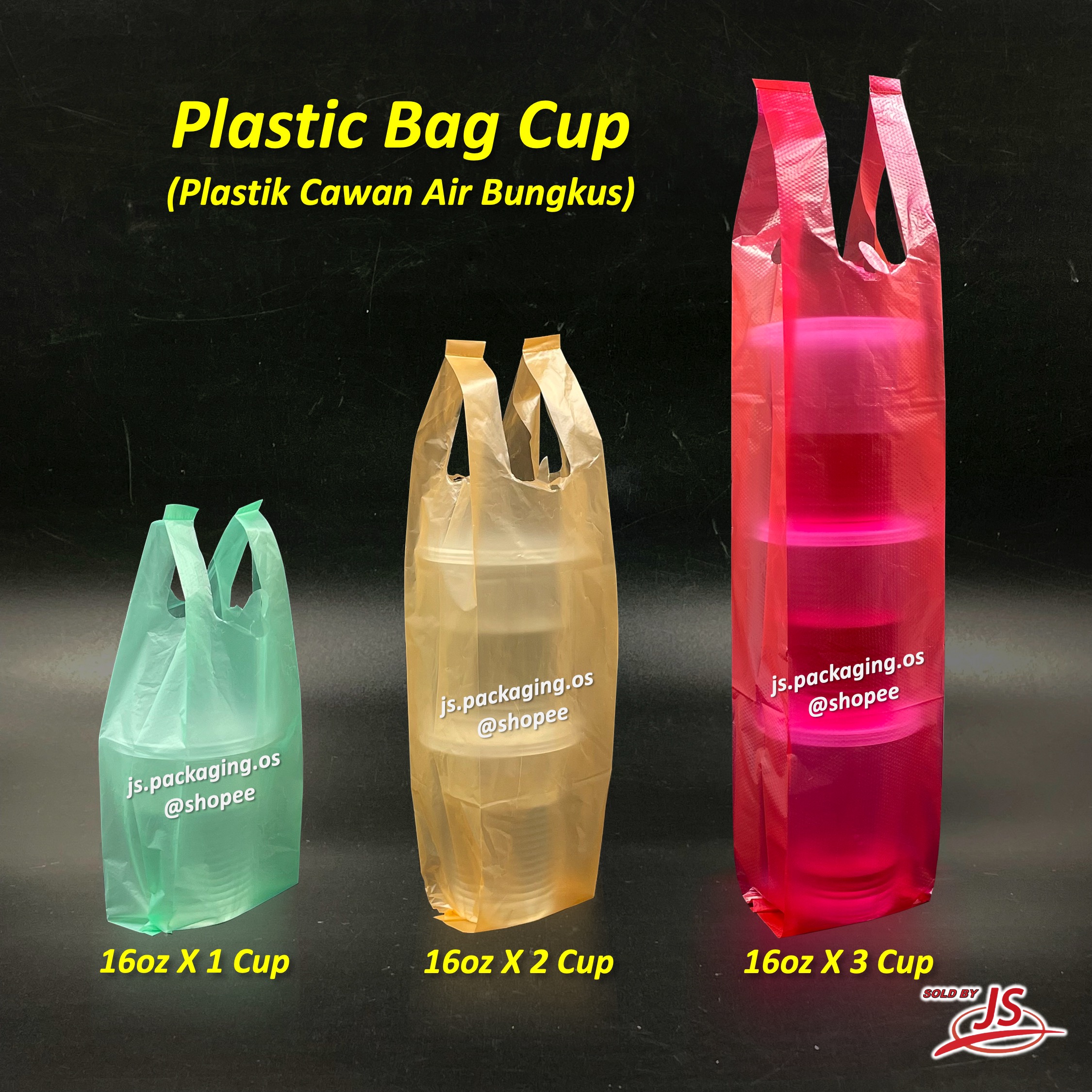 Plastik Cawan Air Bungkus Plastic Bag 1 / 2 / 3 Cup / Plastic Cup ...