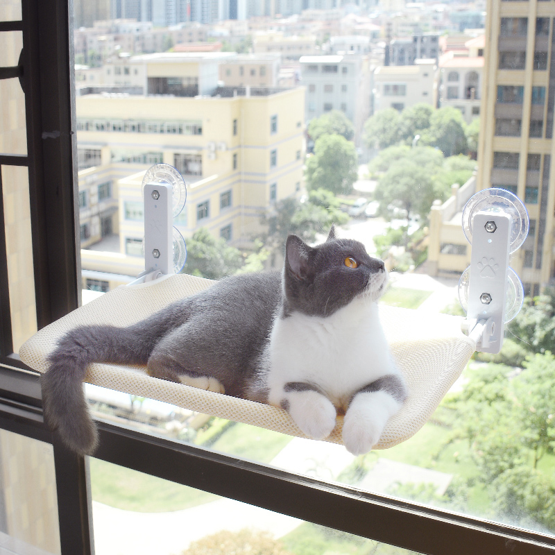 Cat Window Wammock Cordless Cat Bed Sleeping Cat Hammock Strong Suction ...