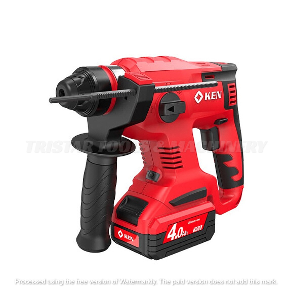 KEN 20V CORDLESS BRUSHLESS 22MM ROTARY HAMMER BL2120-40C 3 MODE Impact ...