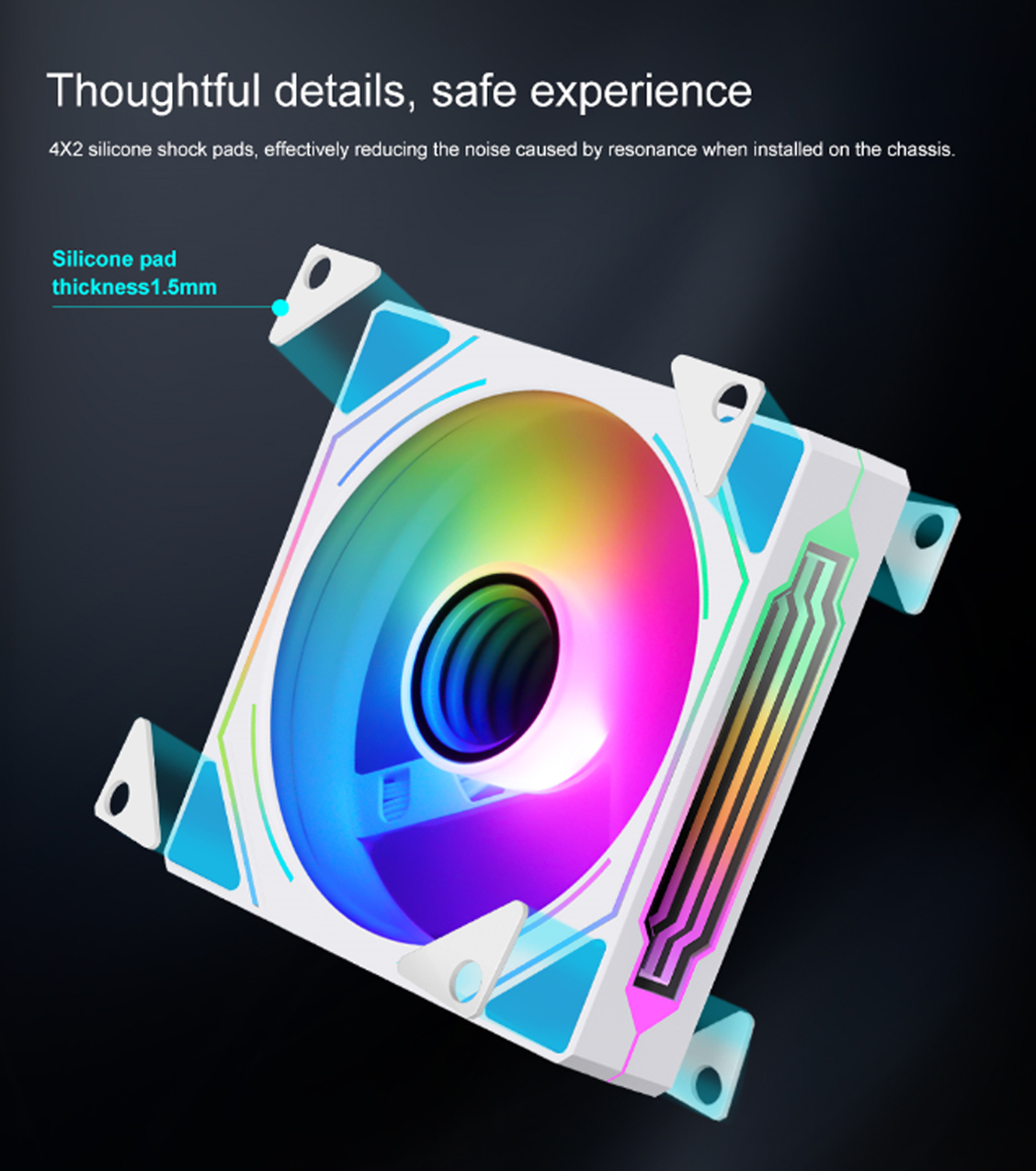 SEGOTEP HB-12 ARGB Casing Fan With Controller - Black/White (120mm/3 ...