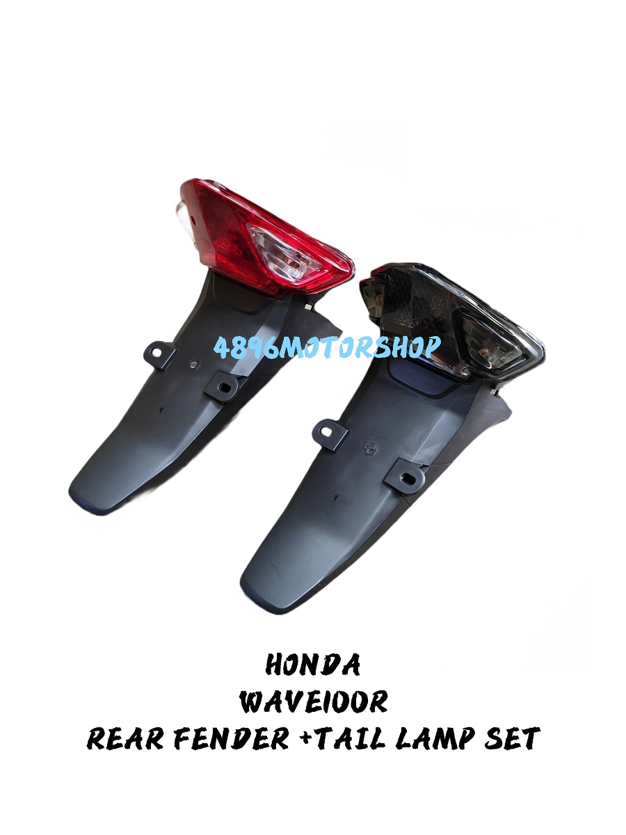 HONDA WAVE100R WAVE100-R W100R REAR FENDER WITH TAIL LAMP ASSY SET ...