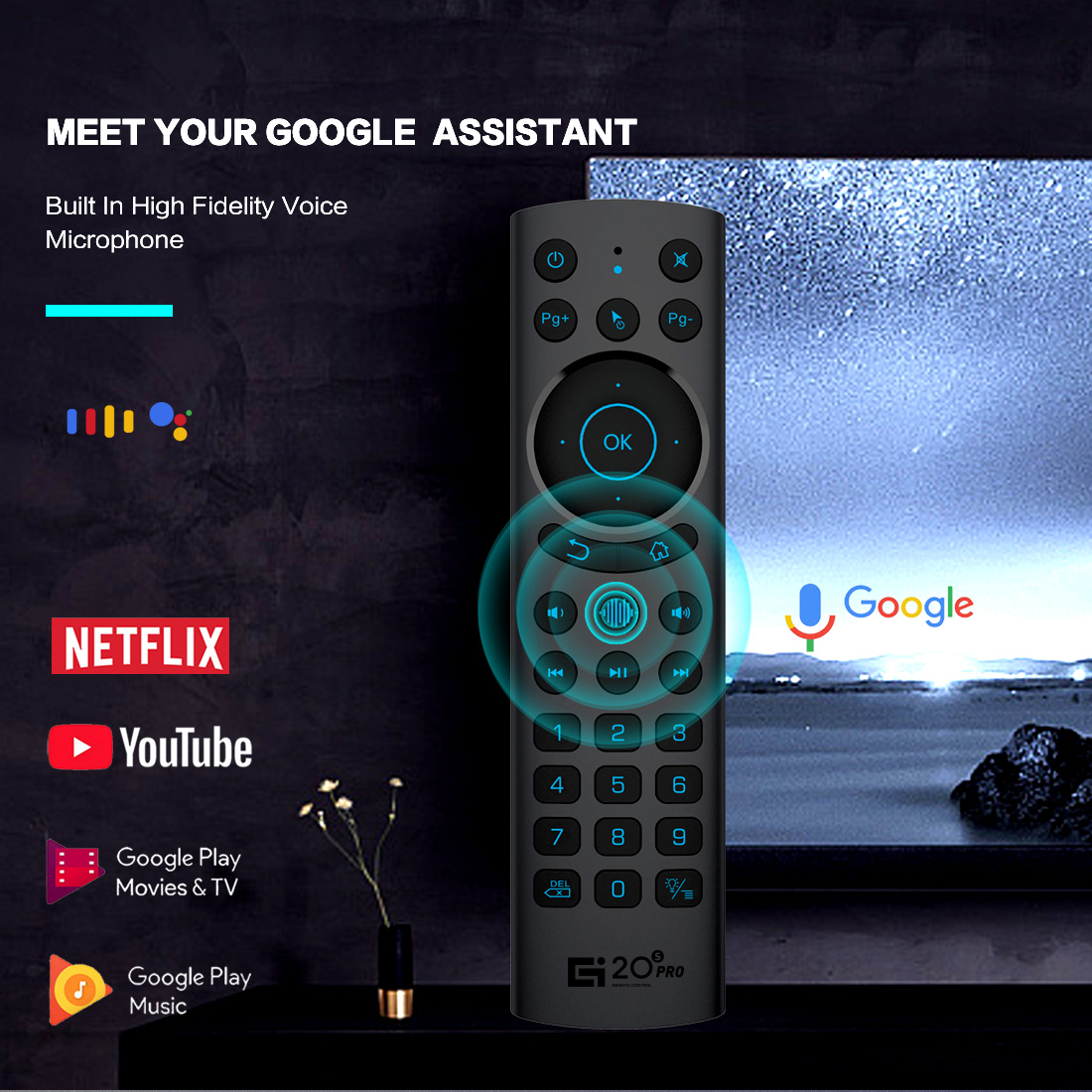 Tetikus Udara G60S Pro | Airmouse Remote G20S Pro | Bateri Cas Remote ...