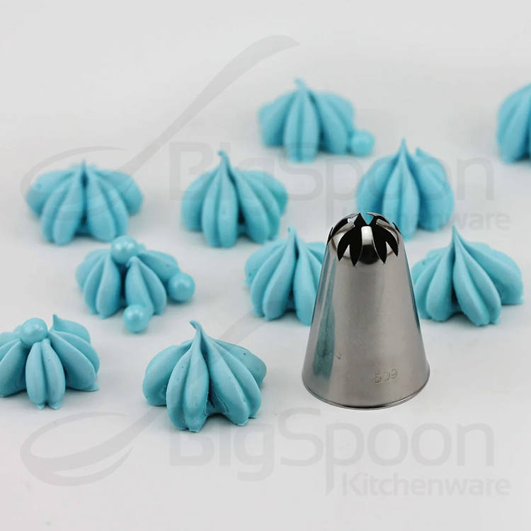 BAKECRAFT Drop Flower Icing Piping Nozzle | Stainless Steel Churros ...