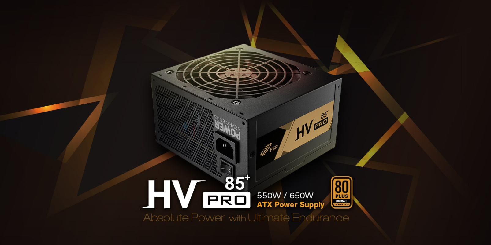 FSP HV PRO 85 PLUS (550W/650W) 80 PLUS Bronze Power Supply | PSU ...