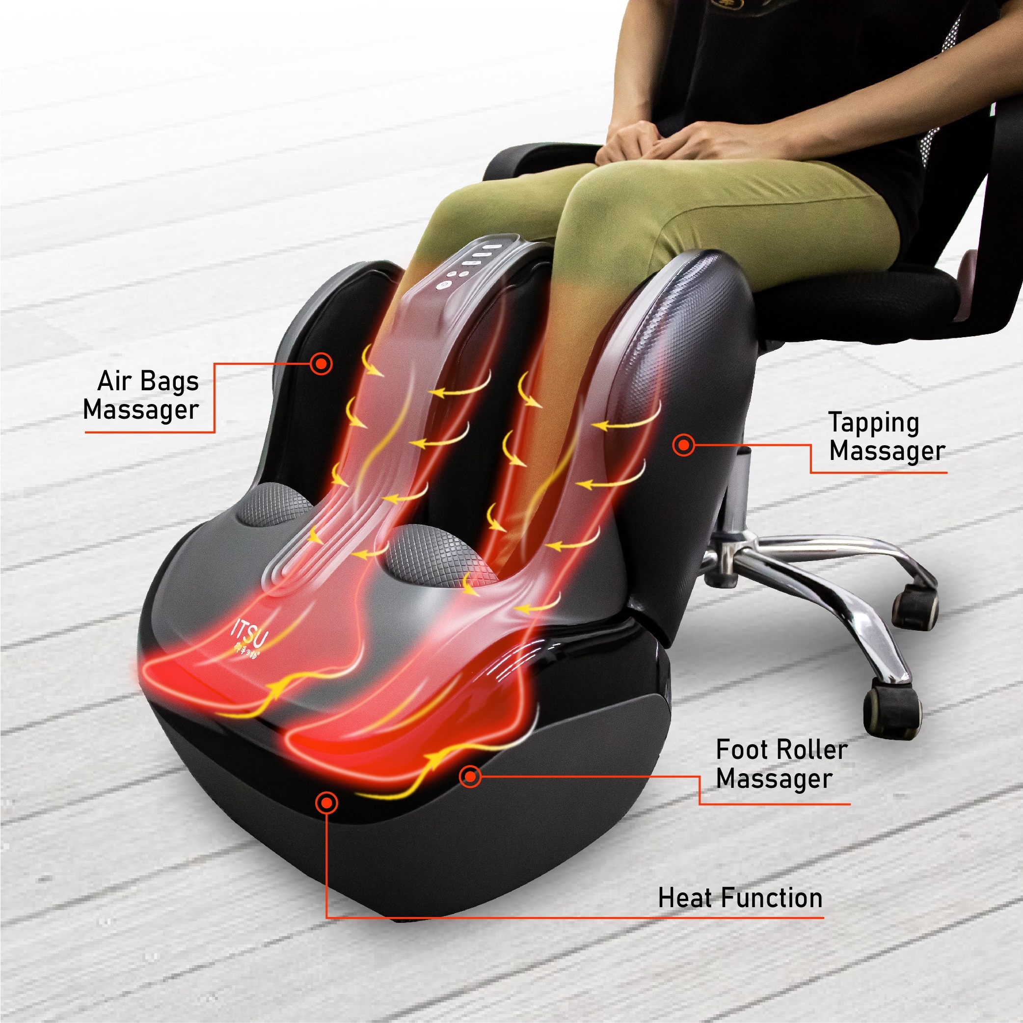 ITSU iMax Foot Massager Free iNeo Neck Massager - 9 Massage Modes ...