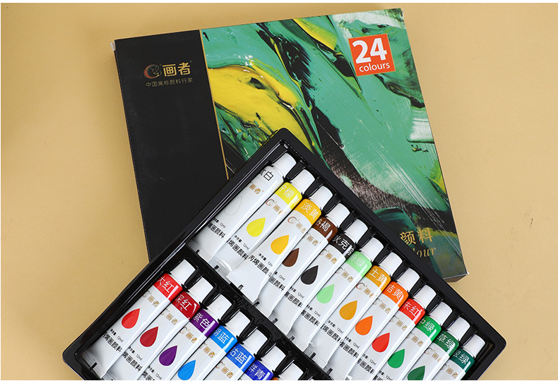12/ 18/ 24/ 36C Acrylic Paint Colour Set For Art Canvas Painting ...