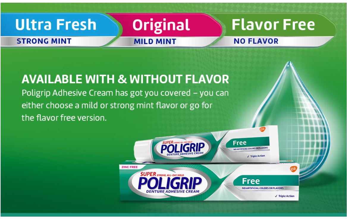Poligrip Super Poli-Grip Zinc Free Denture and Partials Original ...