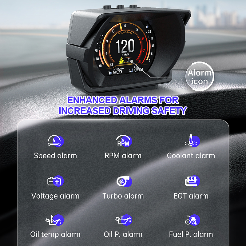 A450 CBW P6 HUD Smart OBD gauge OBD2 Meter Digital Scanner GPS OBD ...