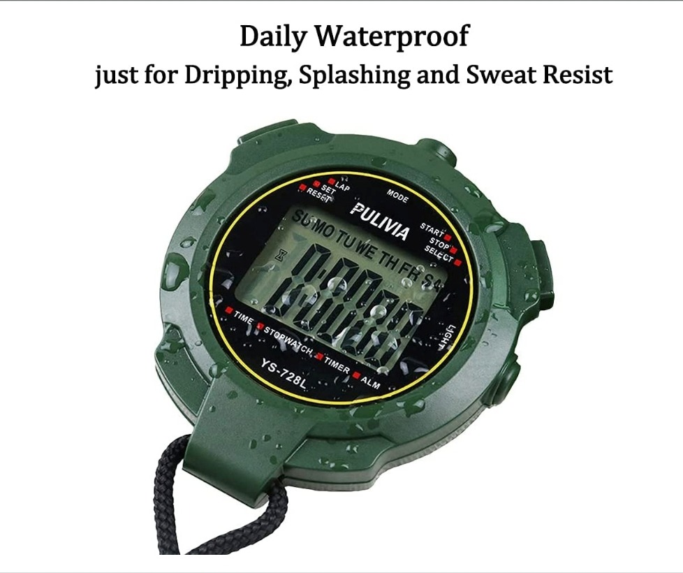 Professional Digital LCD Chronograph Sports Stopwatch Timer Counter ...