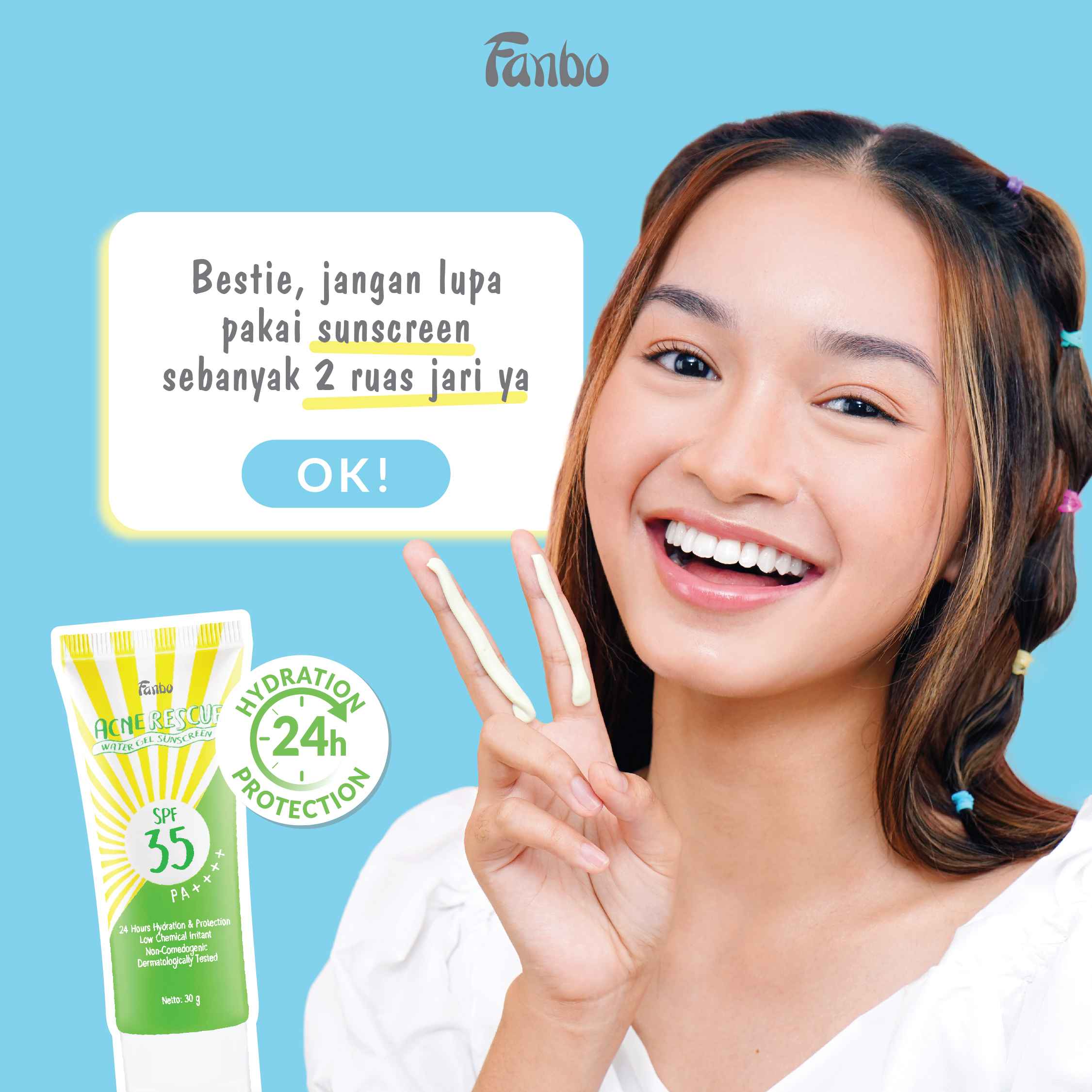 FANBO Acne Rescue Water Gel Sunscreen SPF 35 PA++++ | Shopee Malaysia