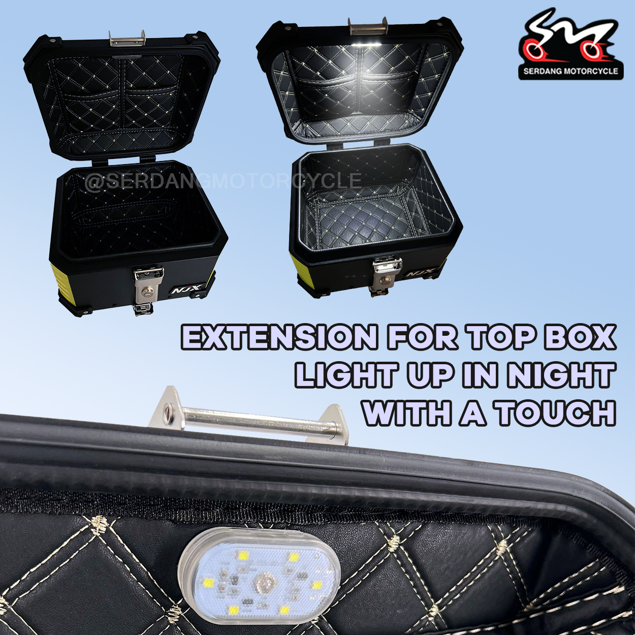 Universal Mini LED Lamp Wireless Aluminum Top Box Interior USB Super ...