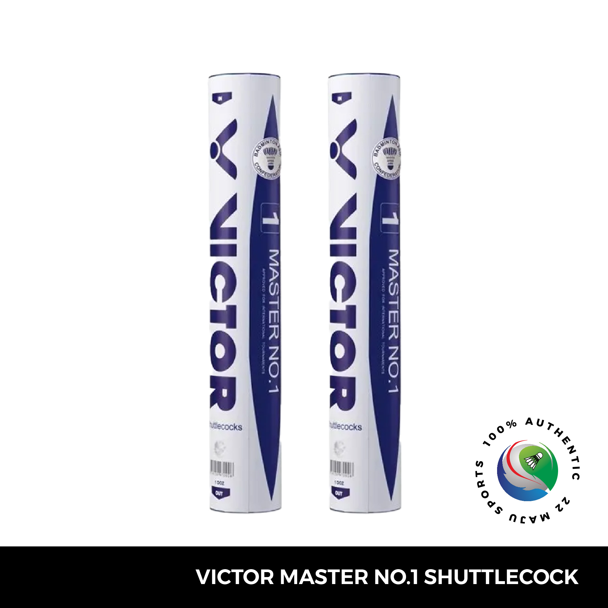 VICTOR MASTER NO. 1 BADMINTON SHUTTLECOCK ( 77 SPEED - APPROVED BY BWF ...