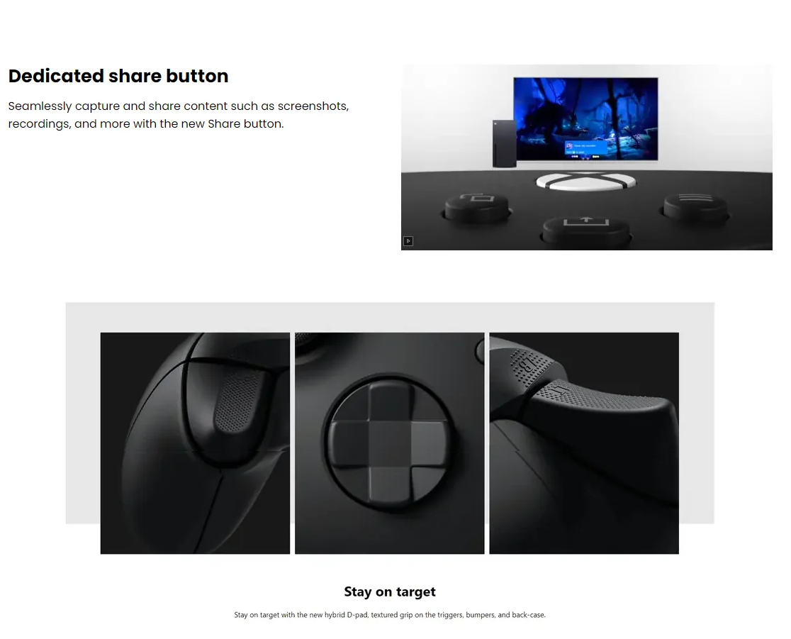 Microsoft Xbox Series X/S Wireless Bluetooth Controller Compatible Xbox ...