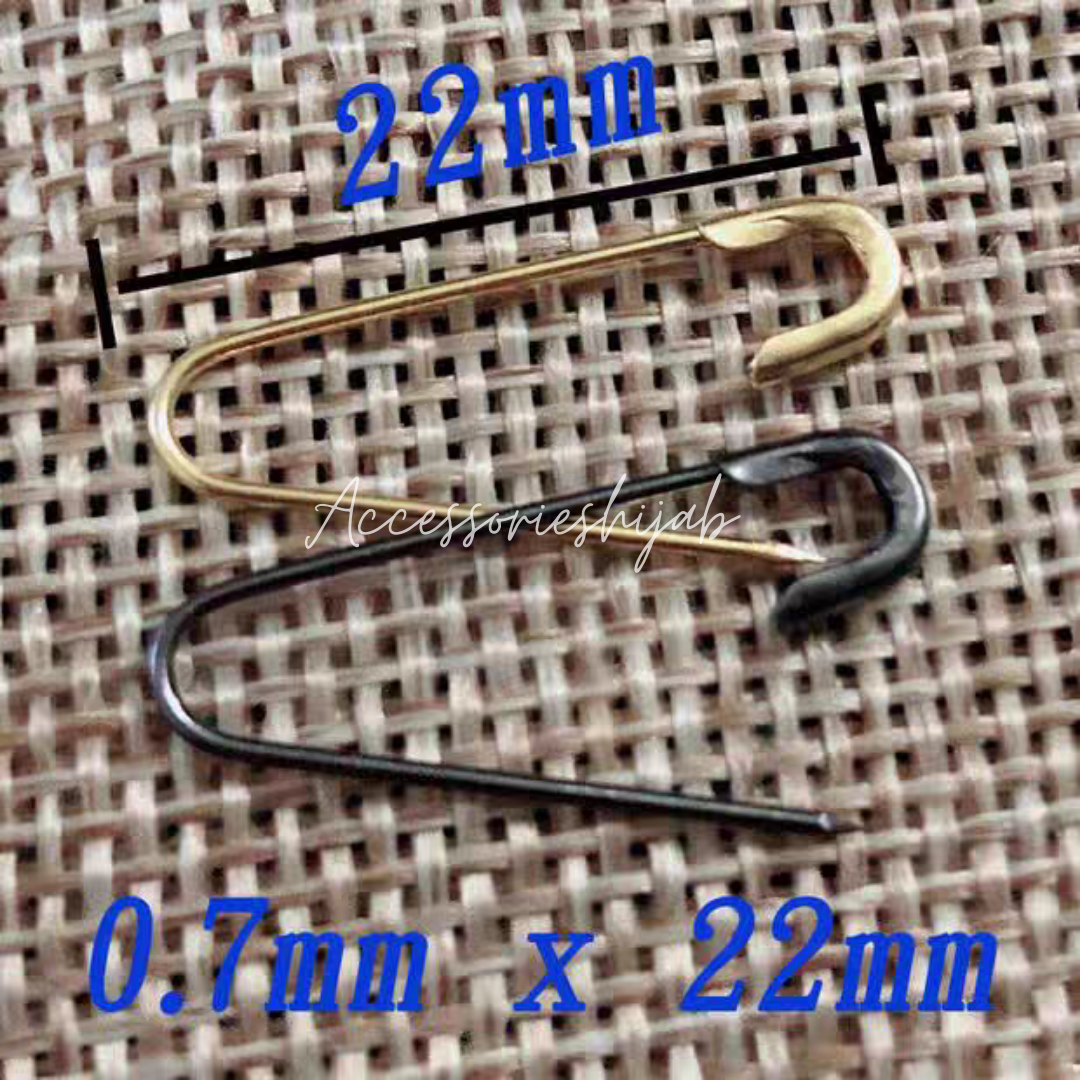 U SHAPE SAFETY PIN 35PCS / BOX SILVER GUN BLACK HARI RAYA TUDUNG BAWAL ...