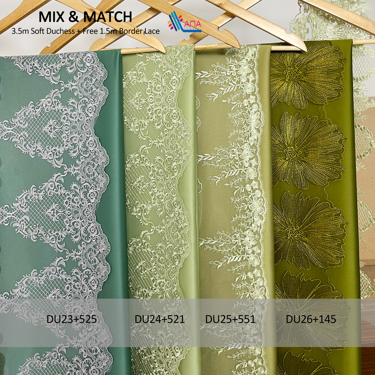 【Free Border Lac】 Premium Soft Cavallic Duchess Satin Luxurious Bridal ...